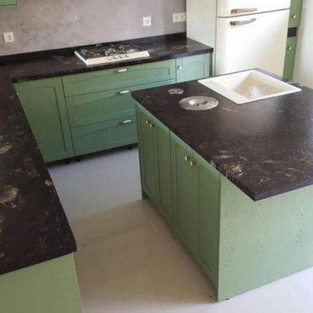 Encimera granito negro zimbawe - Mármoles Las Nieves